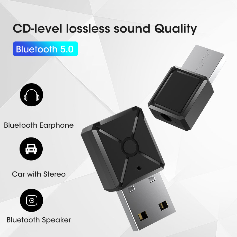 USB Bluetooth 5.0 Adapter Transmitter Bluetooth Re... – Vicedeal