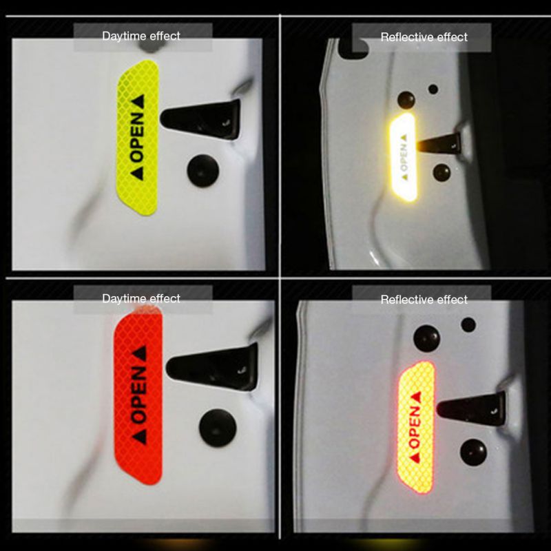 4PCS Universal Car Warning Mark Reflective Strips ... – Grandado