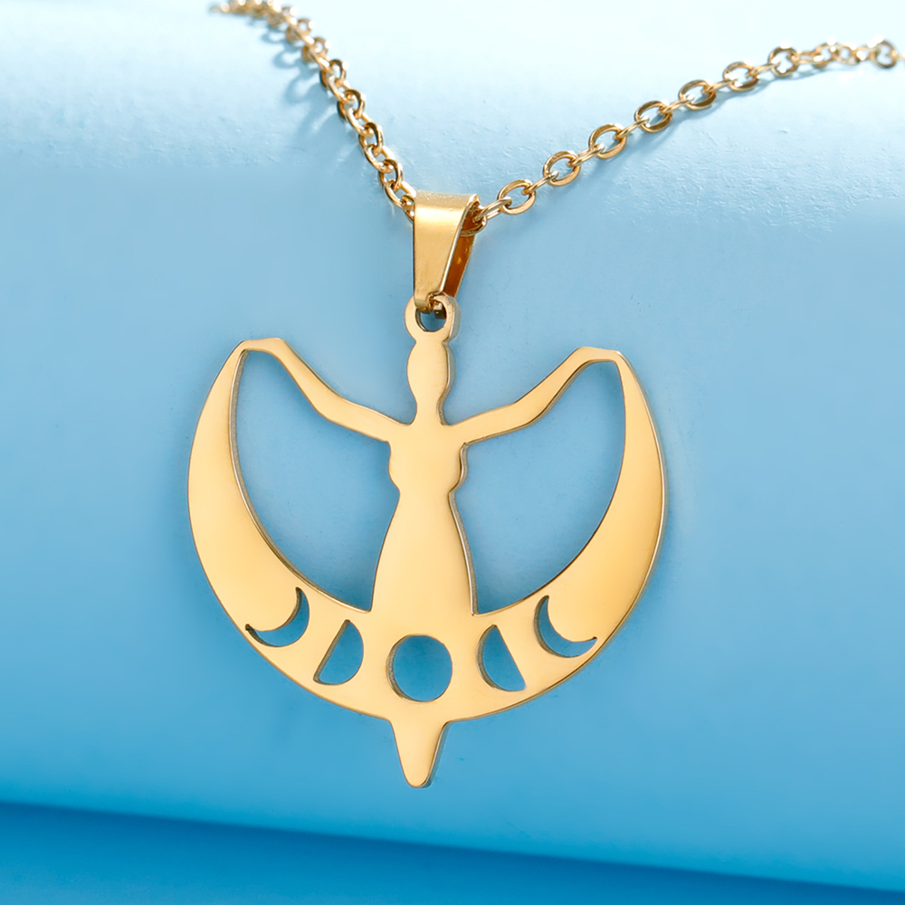 Dawapara Mythologie Maan Godin Amulet Ketting Rvs ... – Grandado