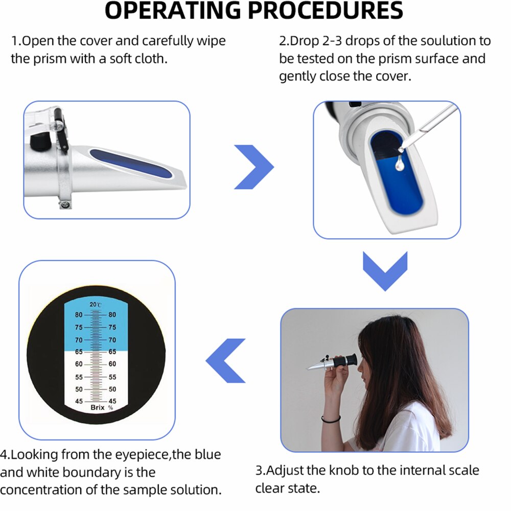 Brix Meter Refractometer Hand Held 45-82% Suiker H... – LovingPrices