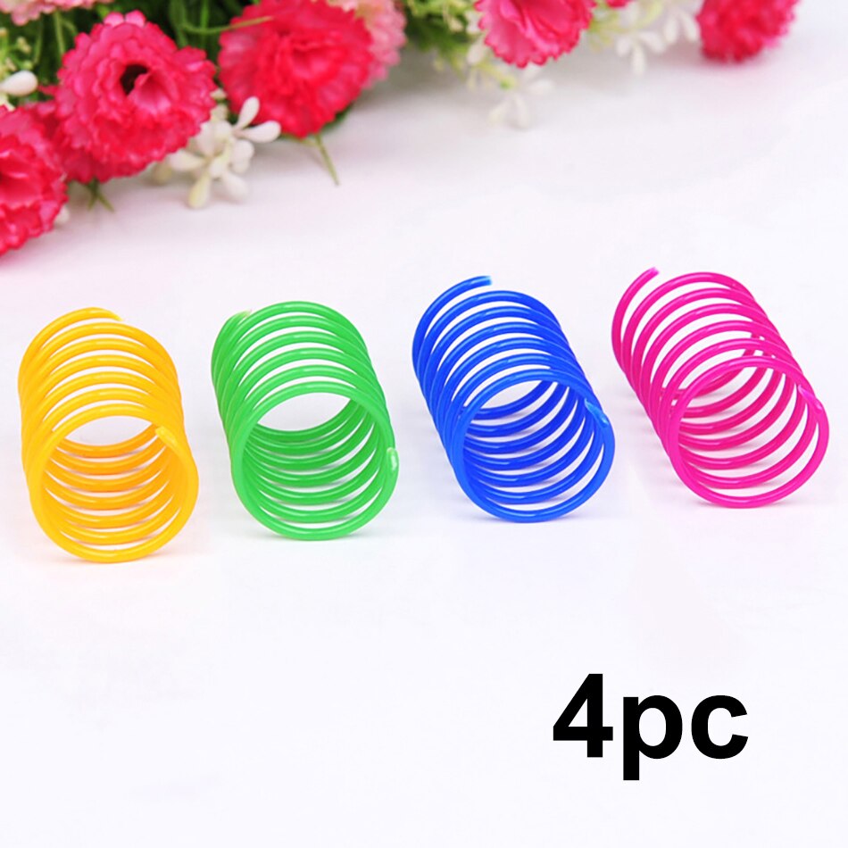 Cat Spring Toy Colorful Plastic Spiral Interactive... – Grandado