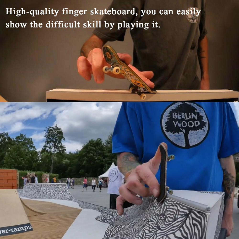 Wooden Finger Skateboard Complete Mini Fingerboard... – Grandado