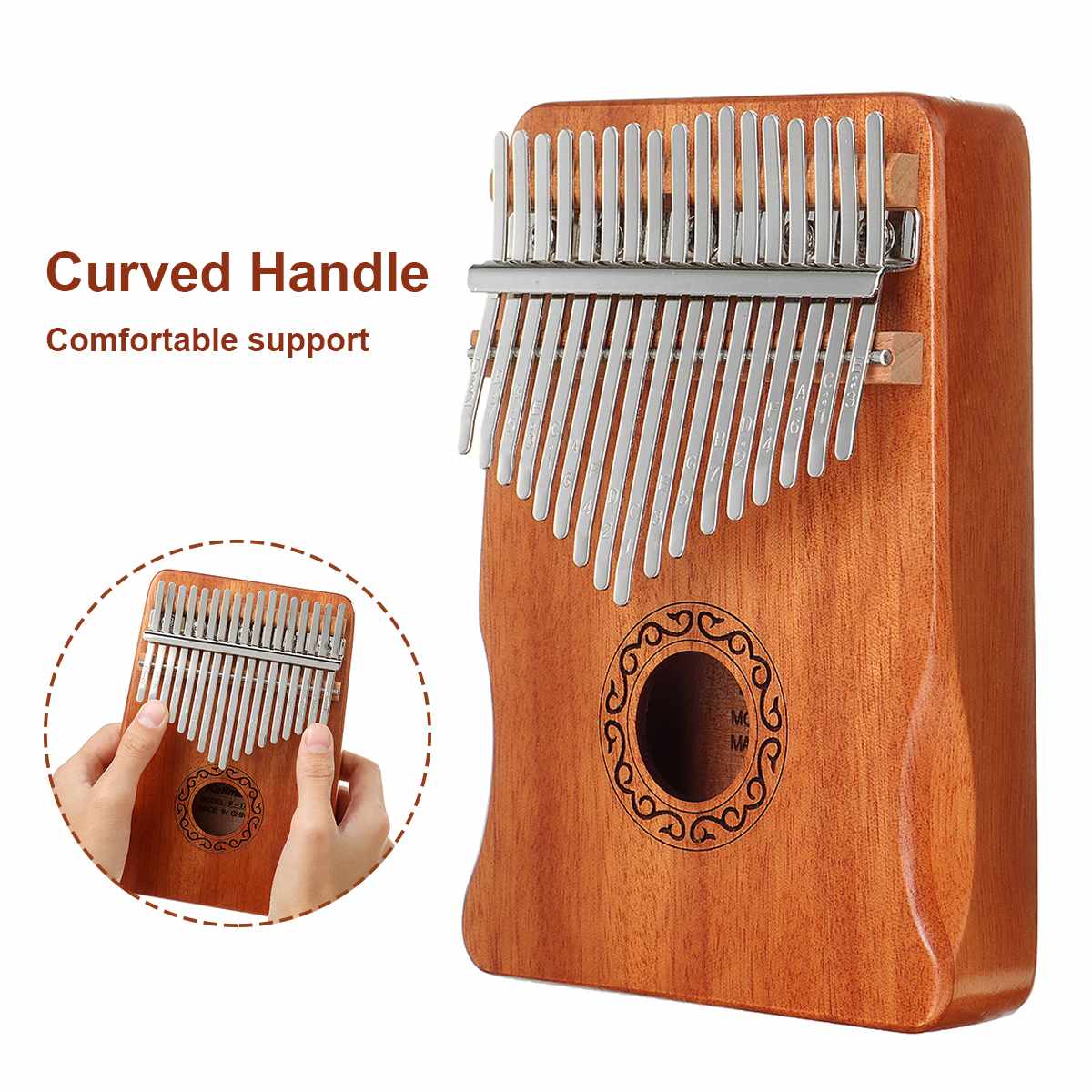 17 Key Thumb Piano Mahogany Wooden Kalimba Keyboar... – Vicedeal