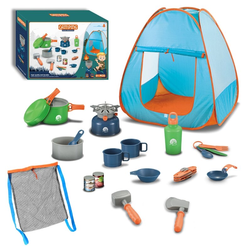 40JC Outdoor Toys Camping Tools Set Kids Play Tent... – Grandado