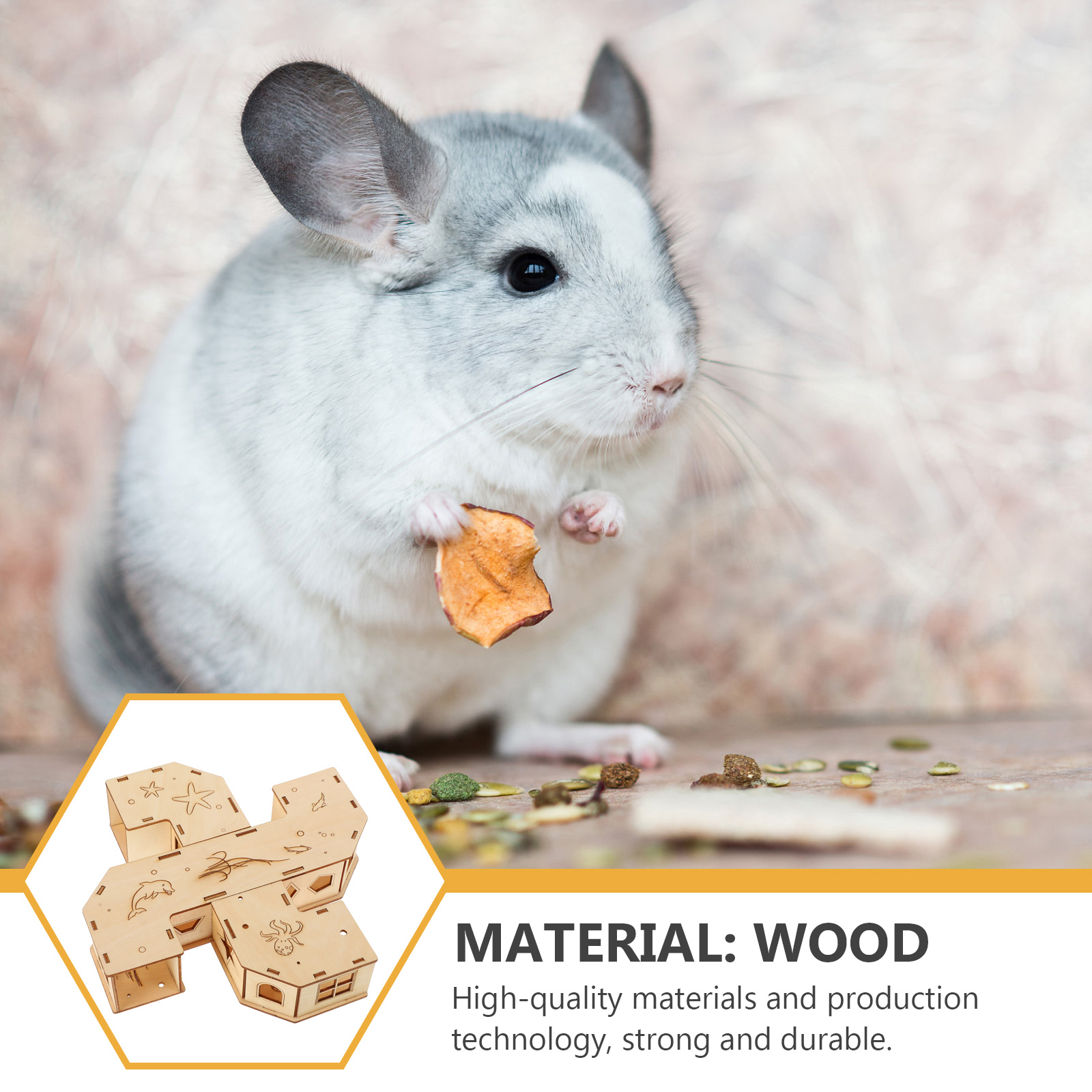 Wooden Hamster Tunnel Maze Pet Labyrinth Small Ani... – Grandado