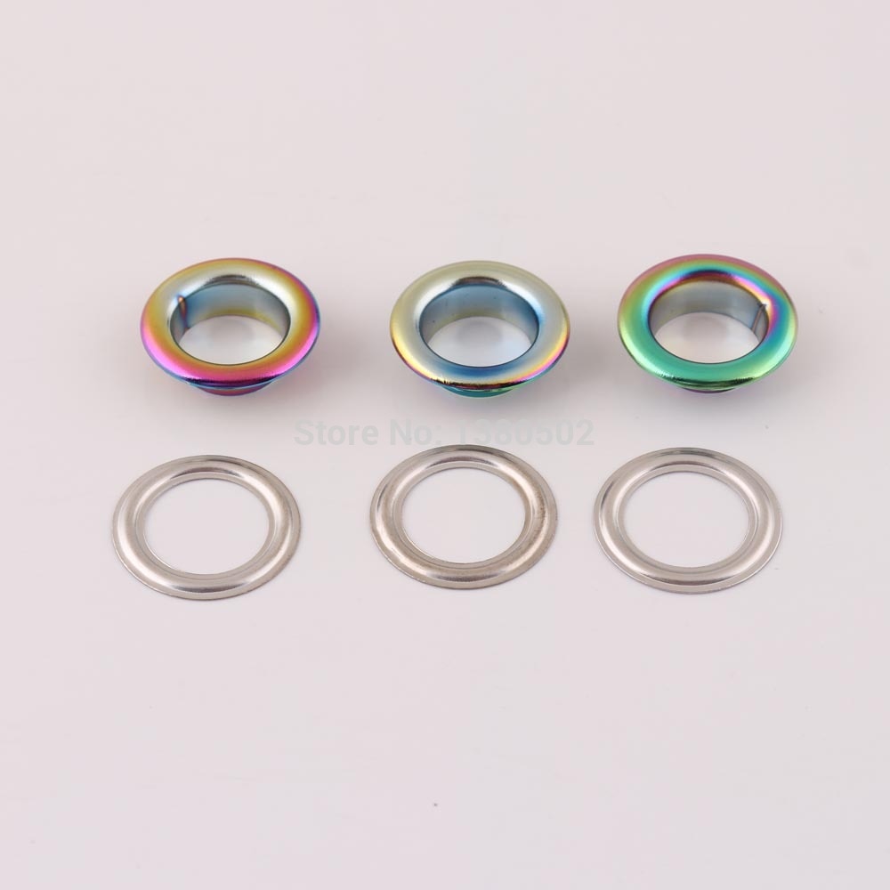 100pcs/lot Rainbow Color Colorful 10mm inner Gromm... – Grandado