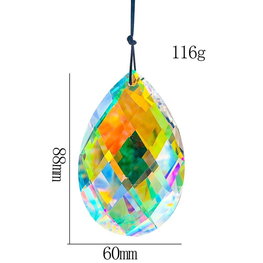 88Mm Teardrop Grid Fire Gepolijst Ab Kleur Kristal... – Vicedeal