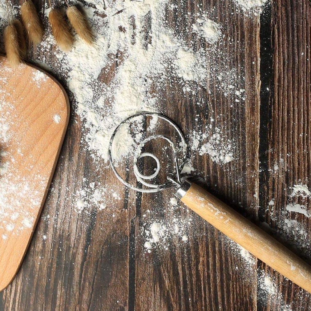 Houten Handvat Deeg Mixer Set Zelfklevende Tas Ver... – Grandado