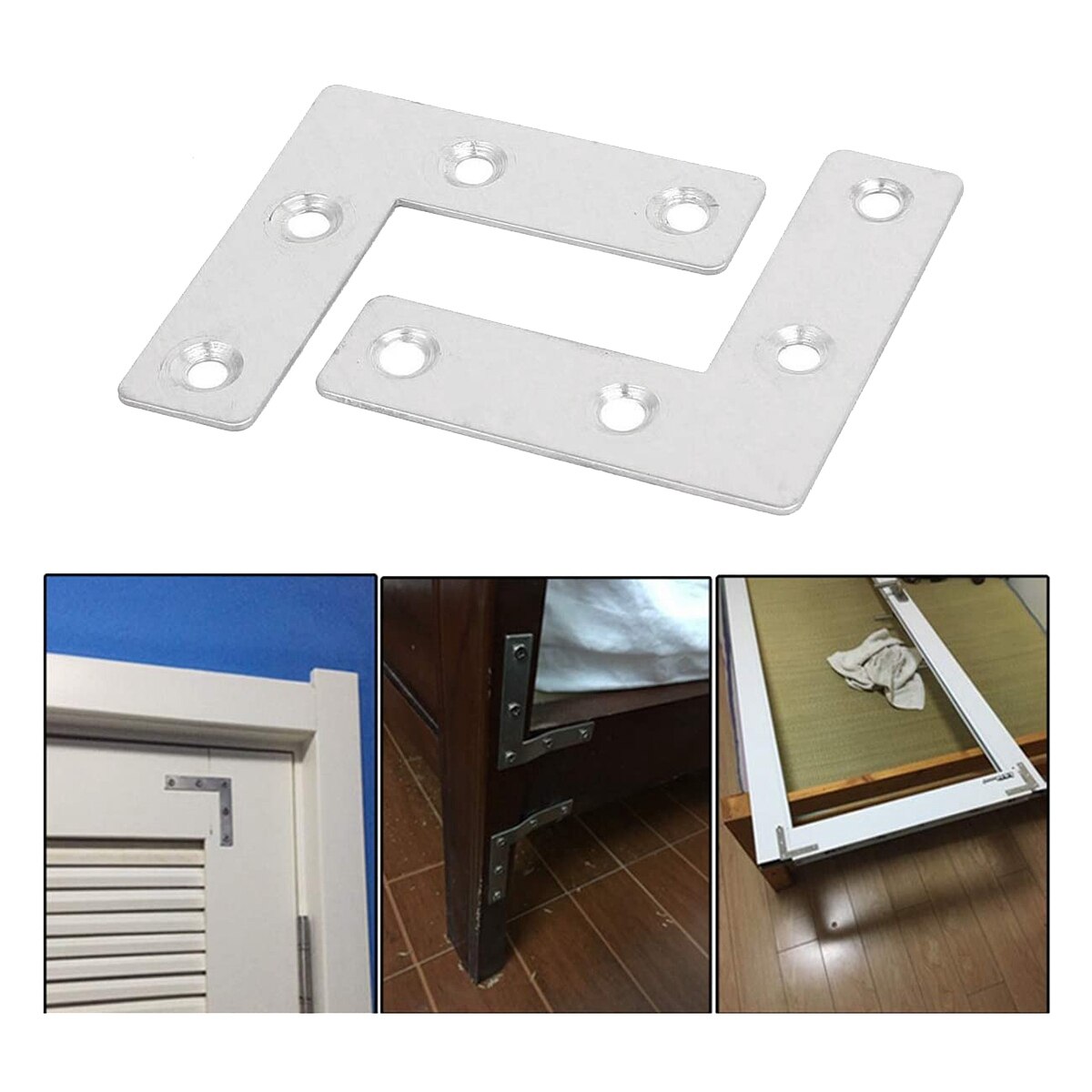 60PCS Flat Plate L Shape, Stainless Steel Fixing M... – Grandado