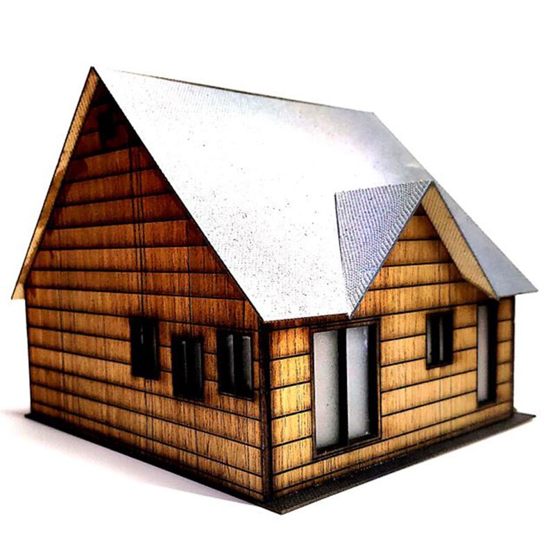 1/87 Ho Scale Wooden Hut Villa DIY Adult Children ... – Grandado