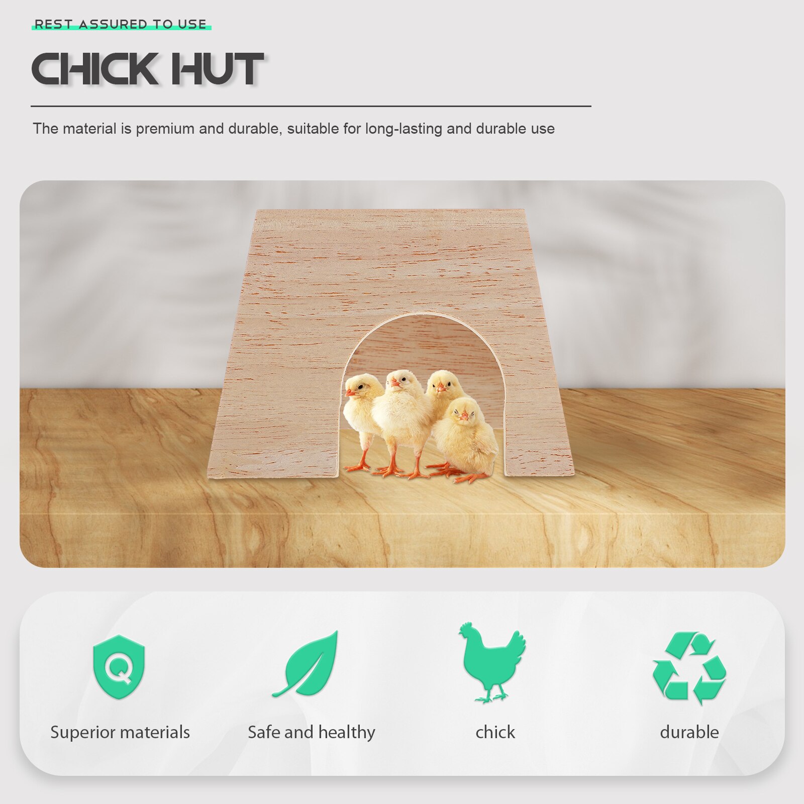 Wooden Pet Hiding House Rutin Chicken Cage Chicken... – Grandado