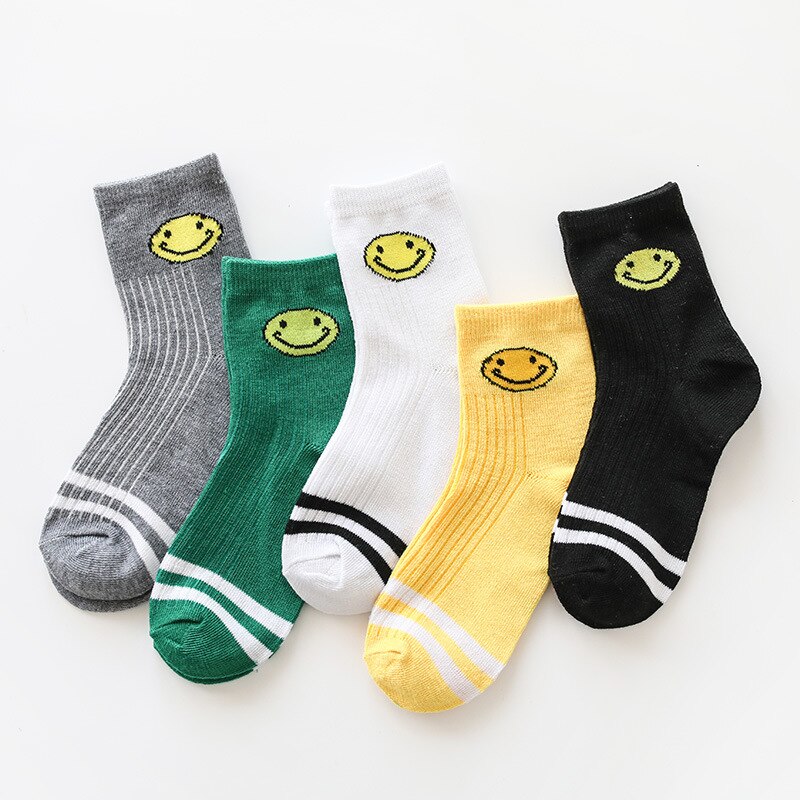 5 Pairs Kids Boys Girls Winter Socks Autumn Cute C... – Grandado