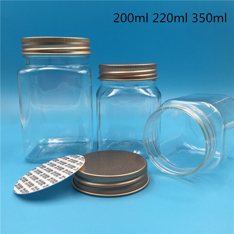 20 pcs 250 500 g Empty Transparent Square Plastic ... – Grandado