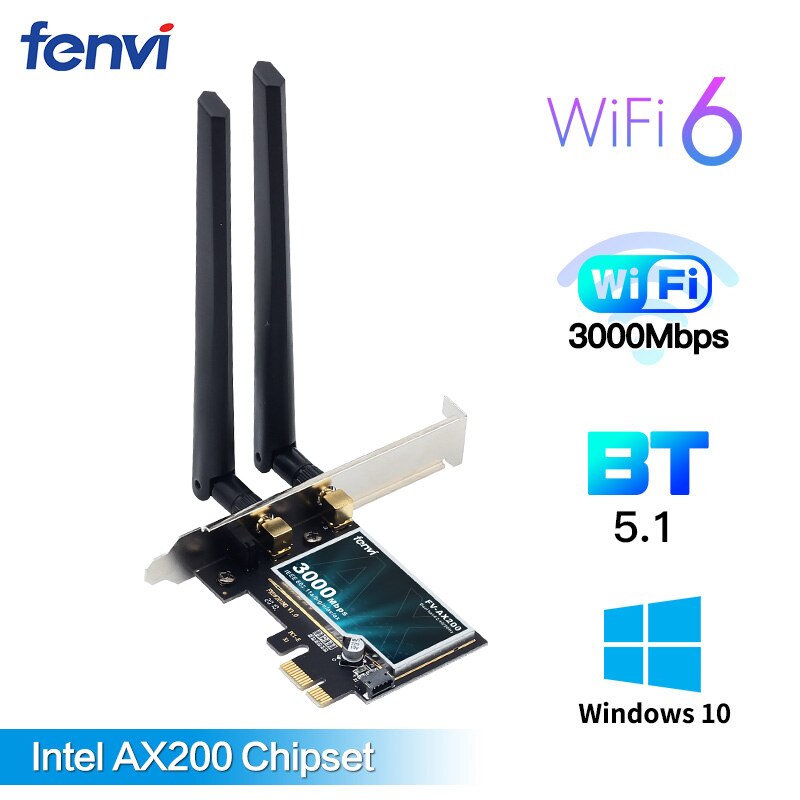 3000Mbps Wifi 6 Intel AX200 Pro Pcie Draadloze Ada... – Vicedeal