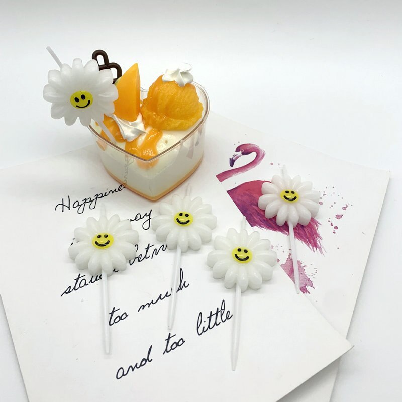 INS Style sunflower smokeless Birthday Cake Candle... – Grandado