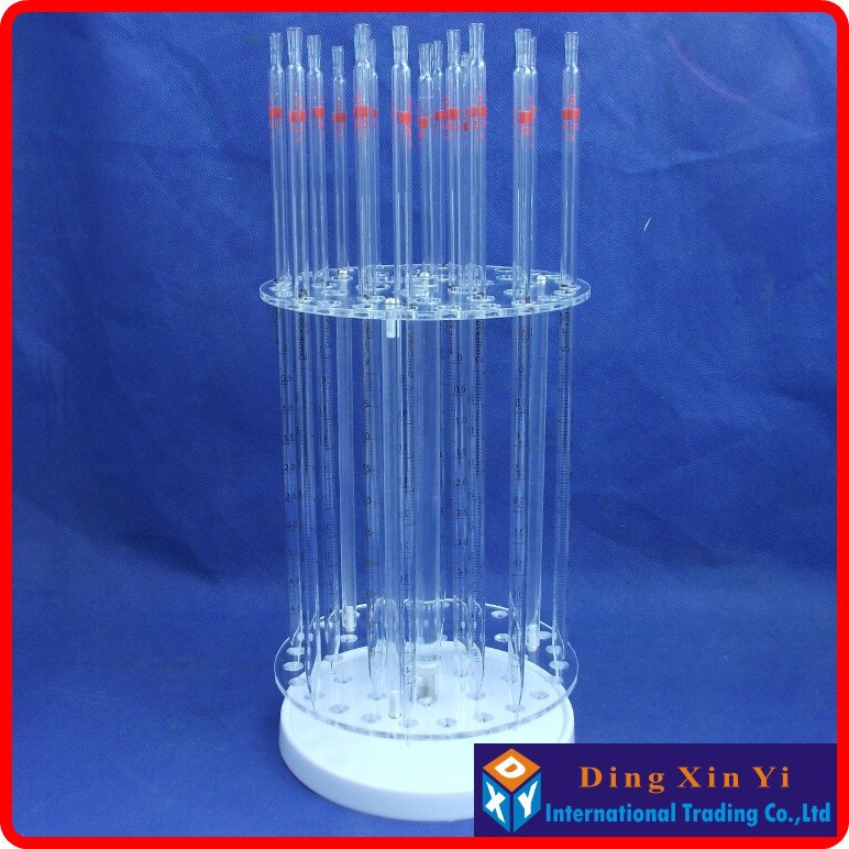 42 holes circular pipette stand Organic glass grad... – Grandado