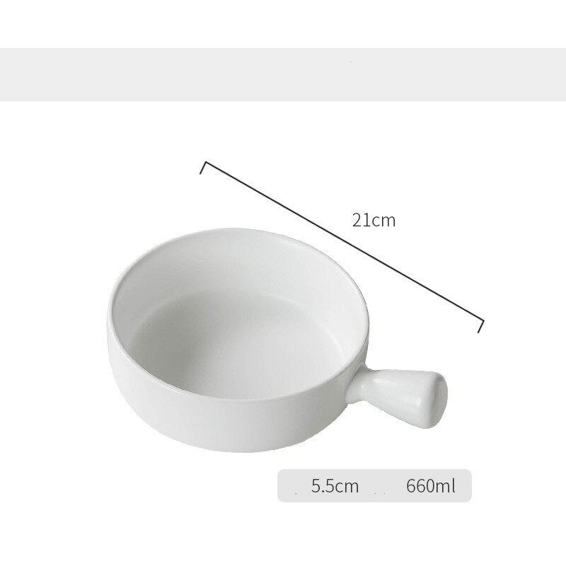 Nordic Stijl Handvat Bakken Kom, Pasta Plaat, Eenv... – Grandado