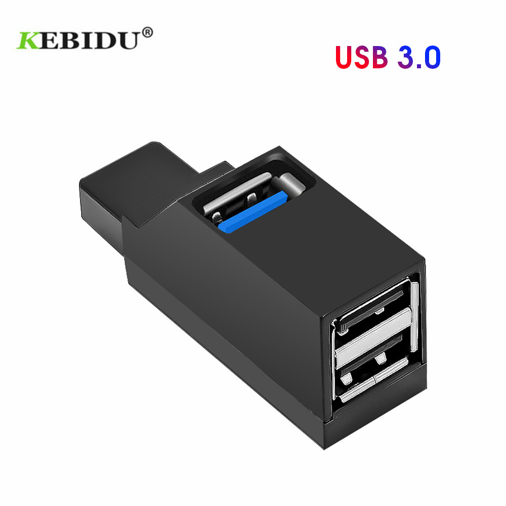 KEBIDU 3 Port USB Hub Mini USB 2.0 3.0 High Speed ... – Grandado