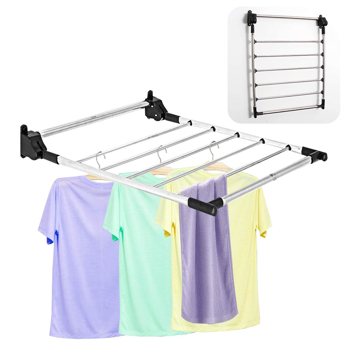 Portable Folding Clothes Hanger Stainless Steel Cl... – Grandado