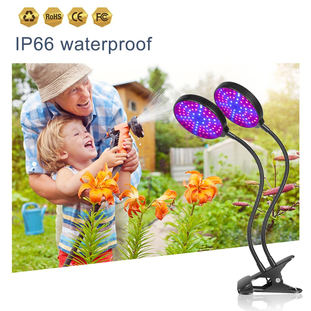 Full Spectrum LED Grow Light Waterproof Clip-on US... – Grandado