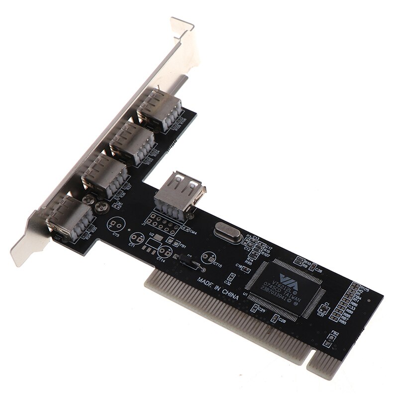 1Pcs USB 2.0 4 Port 480Mbps High Speed VIA HUB PCI... – Grandado
