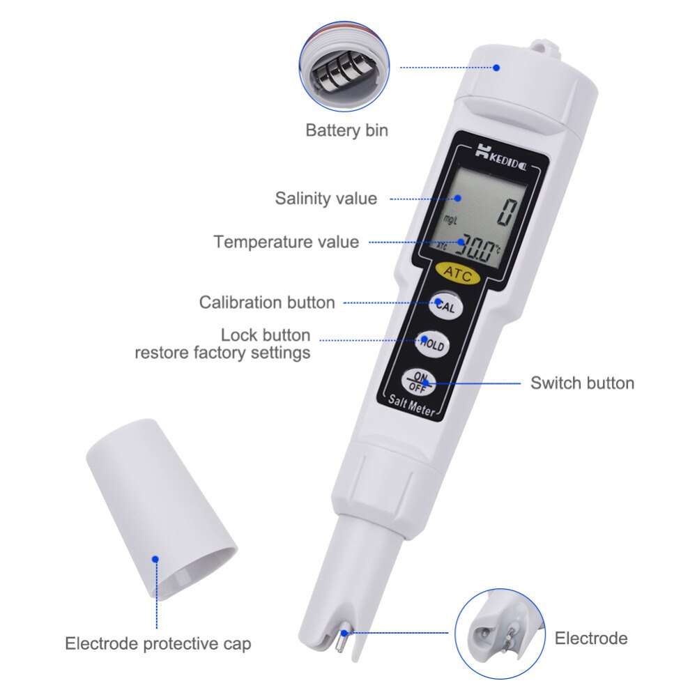 Handheld Pen Salinometer Digital Water Salinity Me... – Grandado