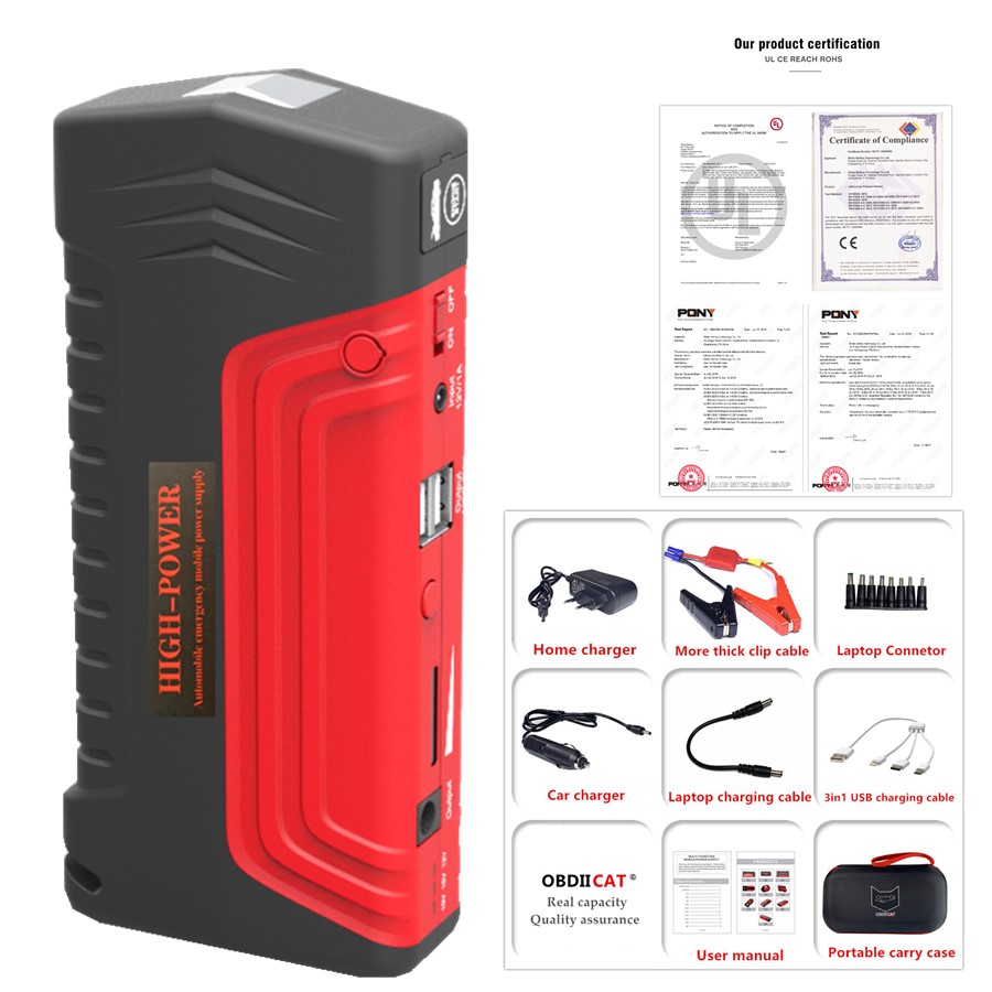 OBDIICAT-D5 Car Starter Car Jump Starter Power Ban... – Vicedeal