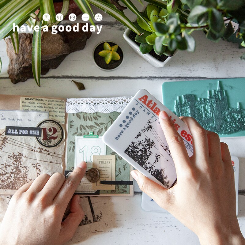 Vintage Mountains and Rivers Sponge Rubber Stamps ... – Grandado