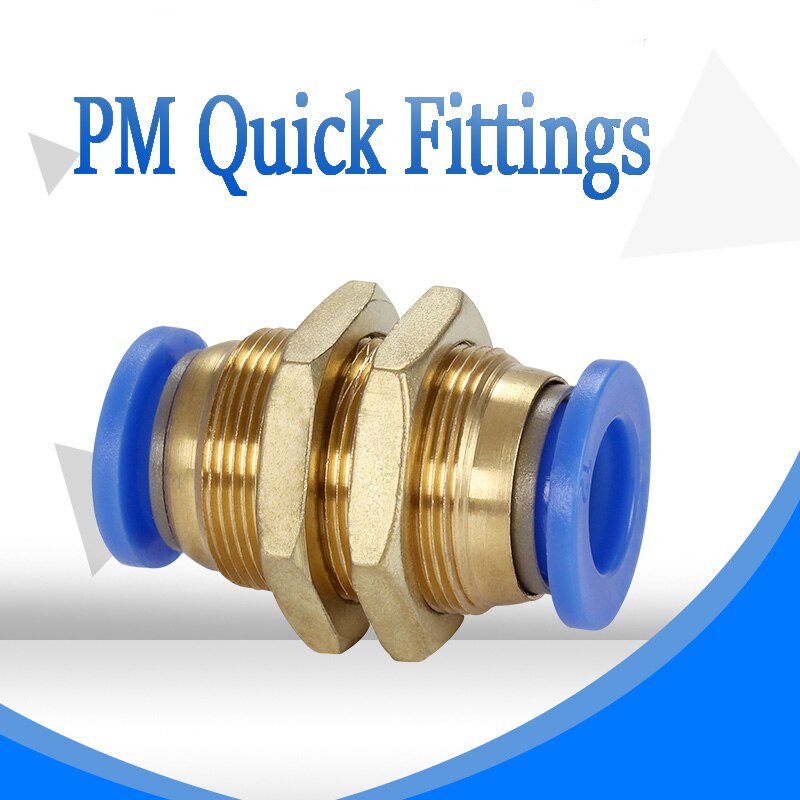 Pneumatic Bulkhead Straight PM 4MM 6MM 8MM 10MM 12... – Grandado