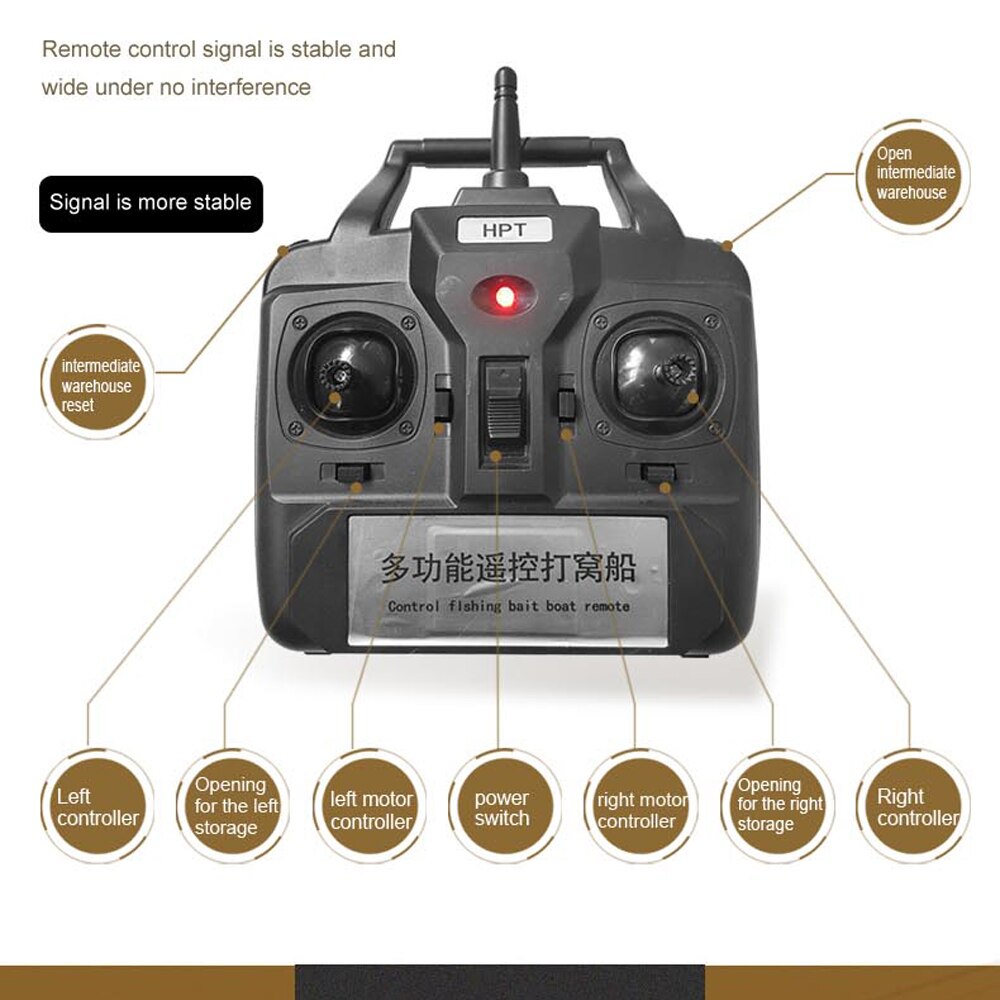 5200mAh 500m RC Distance Speedboat Fish Finder Lur... – Grandado