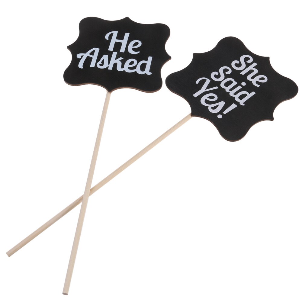 Wooden Wedding Signs Asked She Said Yes Photo Prop... – Vicedeal