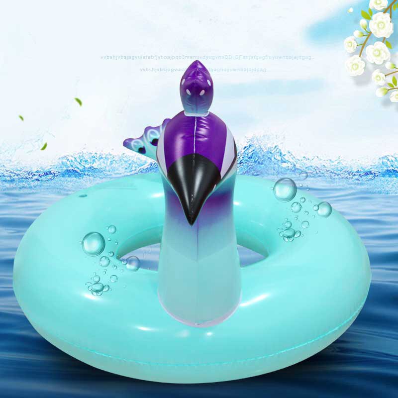 Adult Child Peacock Inflatable Swimming Circle Rin... – Grandado
