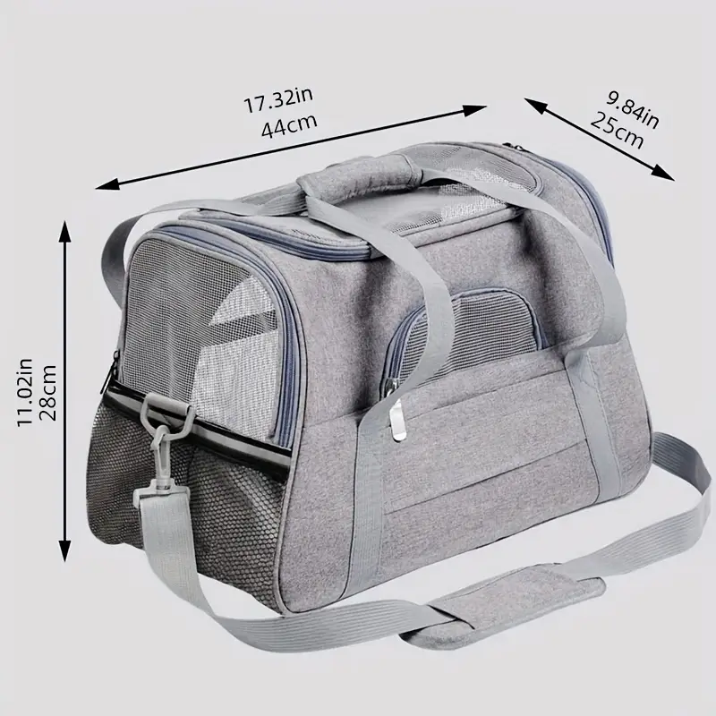 Portable pet carrier with fur pad, used for luggag... – Grandado