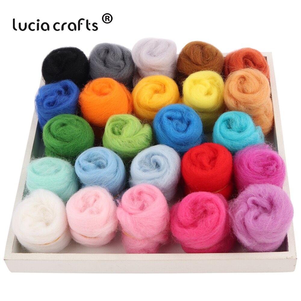 24/36 farben DIY Fibre Wolle Filz Nadel Filzen Han... – Vicedeal