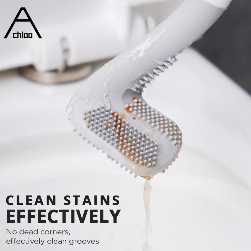 360° Dead-end Toilet Cleaning Brush Wc Golf Silico... – Grandado