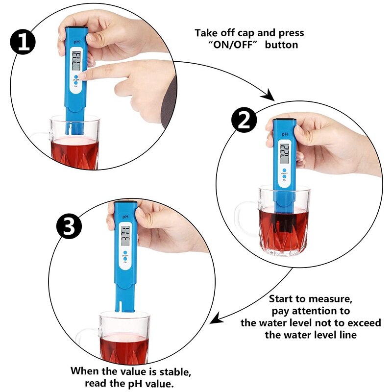 3Pcs Digital PH Meter Accuracy PH Tester Kit with ... – Grandado