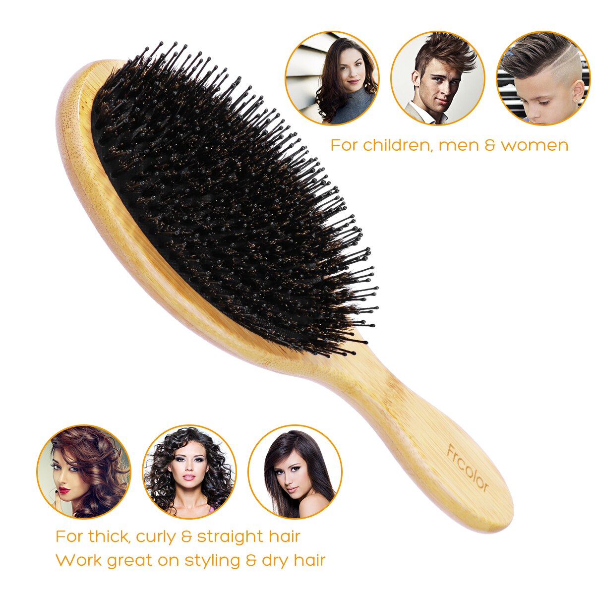 Massage Comb Natural Wooden Bamboo Handle Anti-sta... – Vicedeal