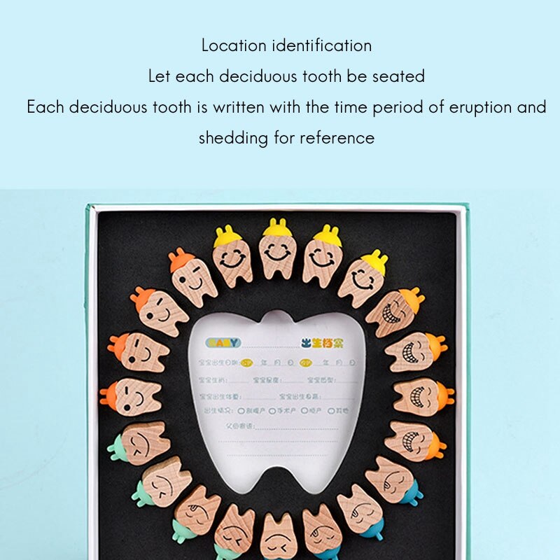 Wooden Baby Tooth Box Milk Teeth Organizer Storage... – Vicedeal