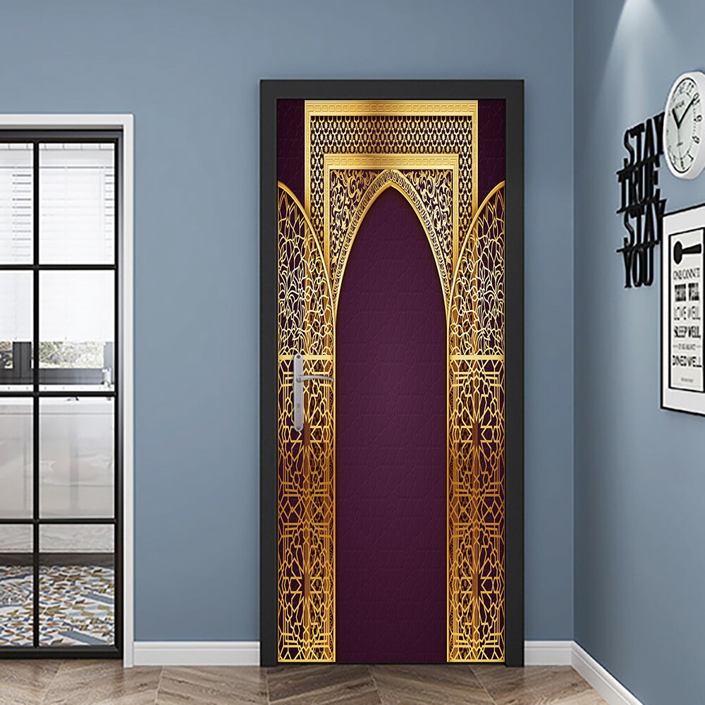 Eid Mubarak Style Simulation Metal Door DIY Door S... – Vicedeal