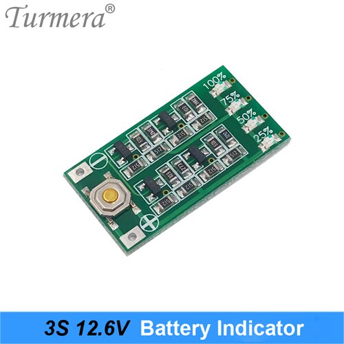 Turmera 18650 Battery indicator 3S 12.6V 4S 16.8V ... – Vicedeal