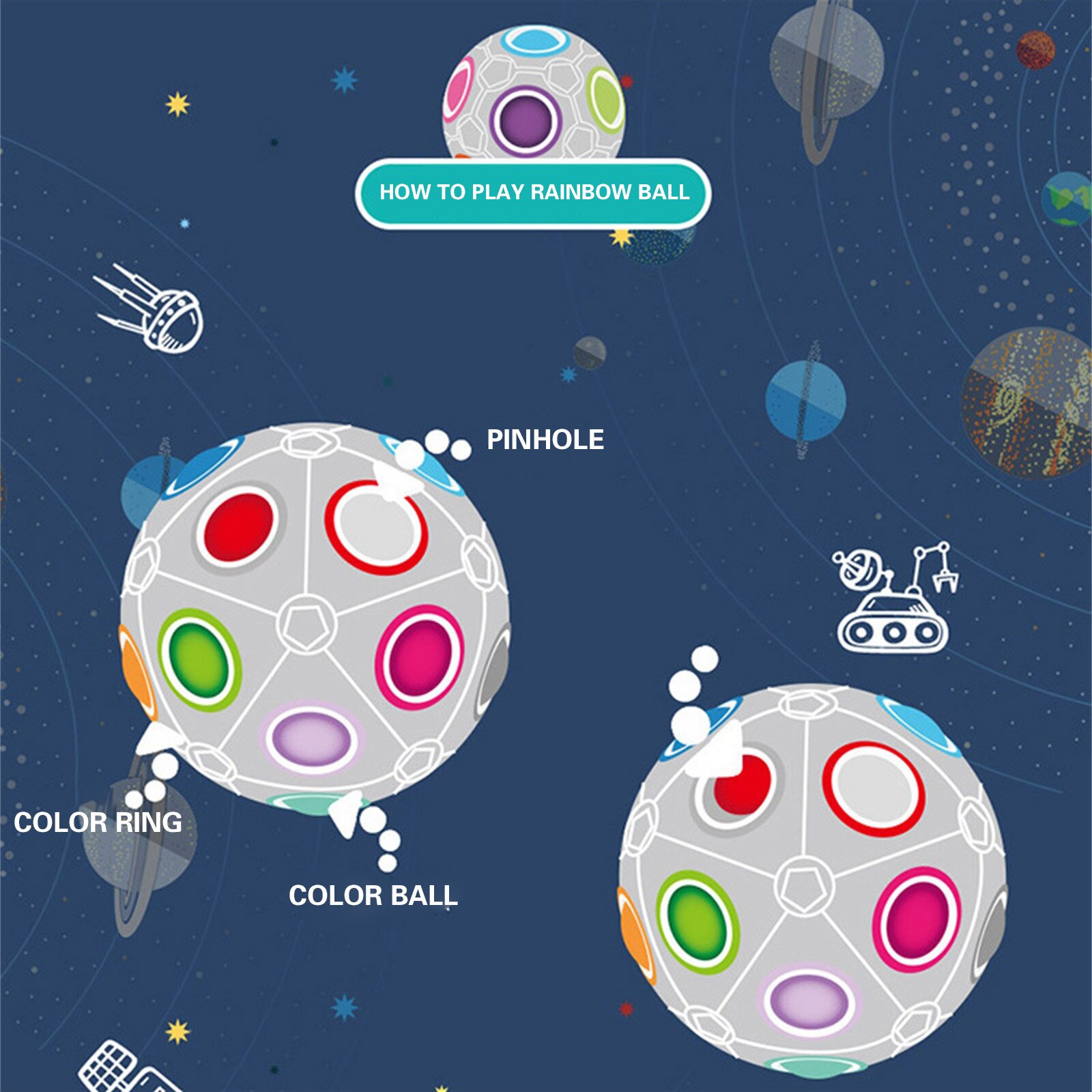 8 Hole Autism Magic Rainbow Fidget Toys Elastic De... – Vicedeal