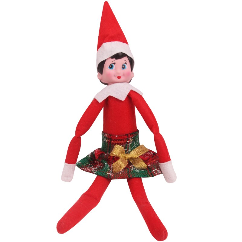 Red Christmas elf doll dress accessories for child... – Grandado