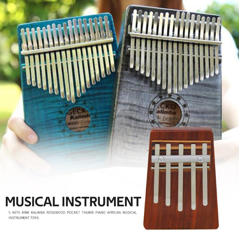 Kalimba met 5 toetsen, palissander, zakpiano, mini... – Grandado