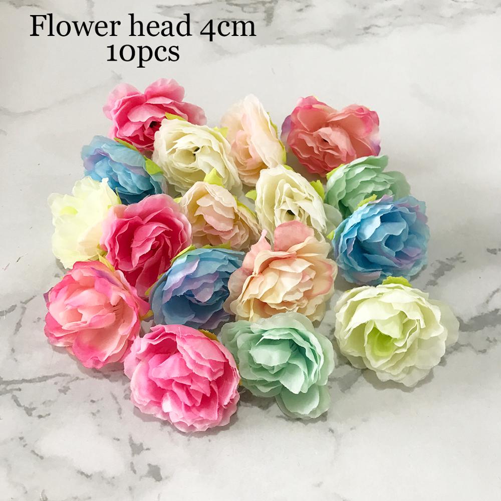 10pcs Random Mixed color Artificial Flower Head We... – Grandado