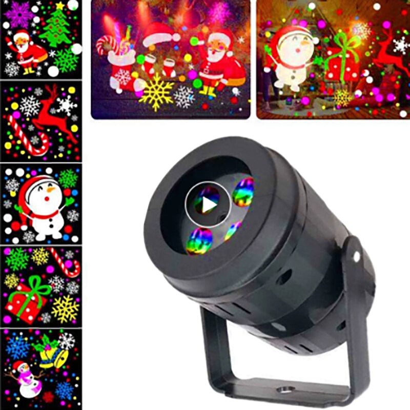 Kerst 16 Patroon Automatische Roterende Led Projec... – Grandado
