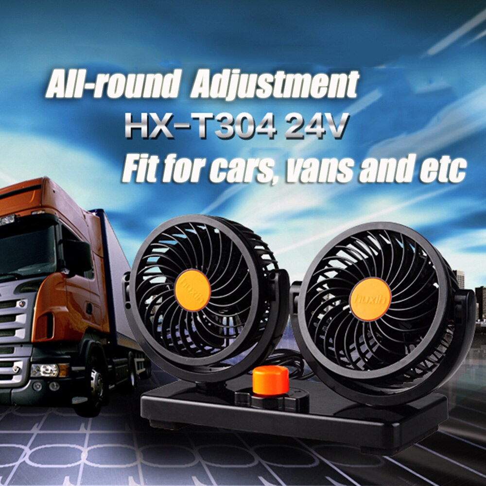 24V tweekoppige auto fan All-Ronde Draagbare Auto ... – Grandado