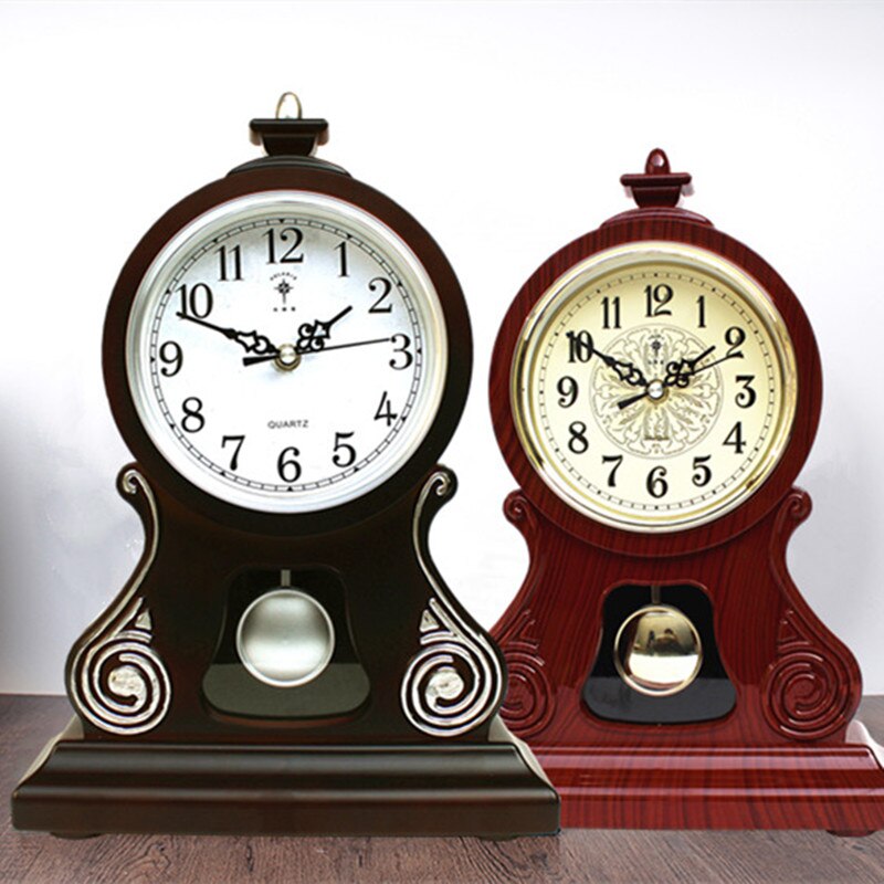 Nordic Retro Table Clock Silent Pendulum Large Des... – Grandado