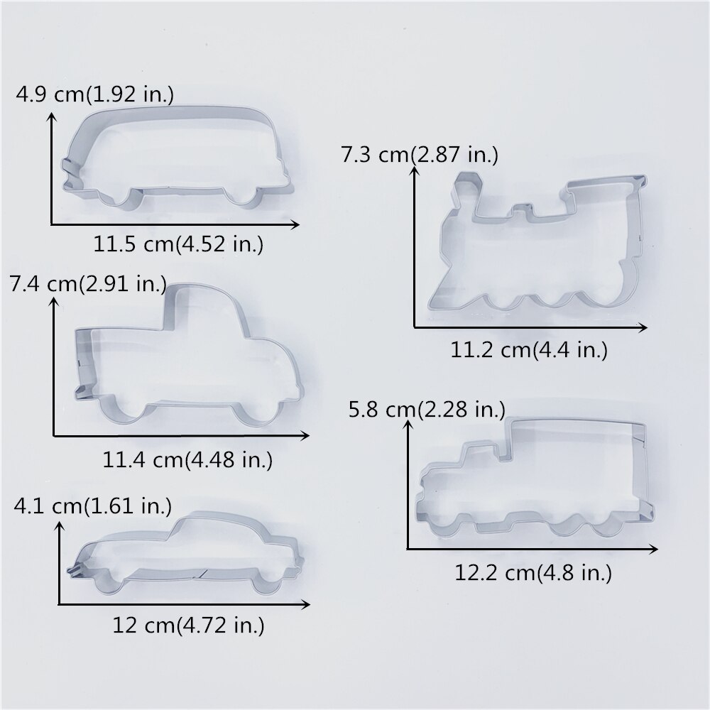 KENIAO Transportation Cookie Cutter Set-5PC-Train,... – Vicedeal