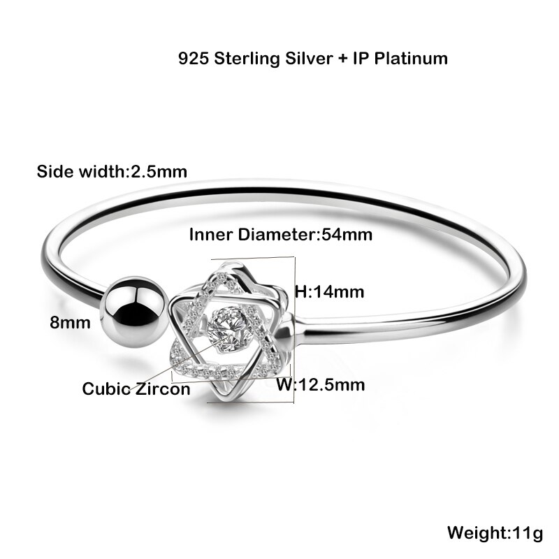 DICOTICO 100% 925 Sterling Silber Armreifen Für Fr... – Grandado
