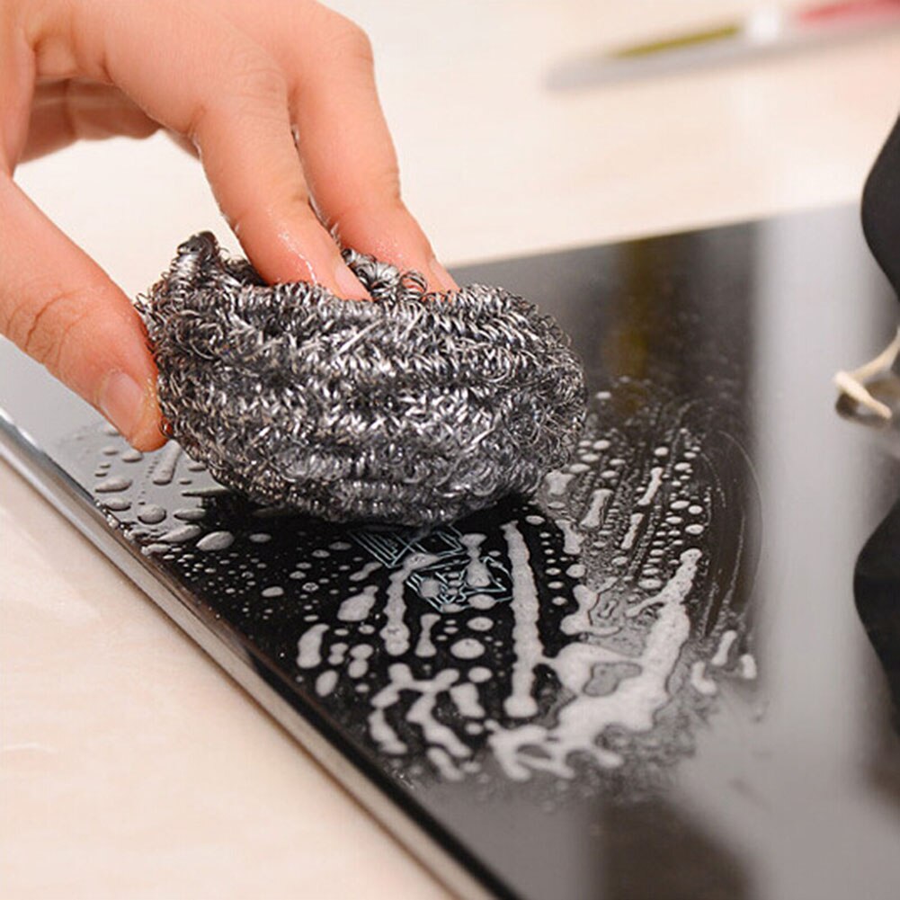 6Pcs Stainless Steel Wool Kitchen Tableware Pot Pa... – Vicedeal